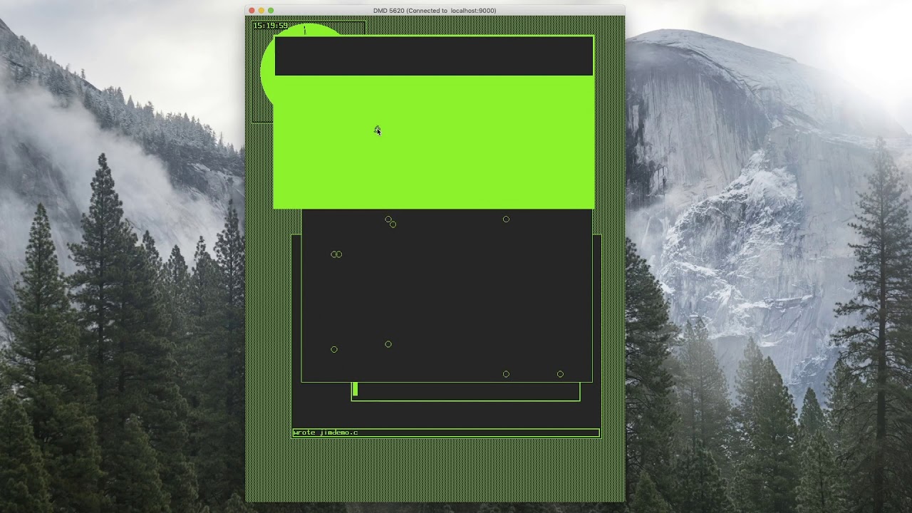 DMD 5620 "Blit" Terminal Emulator Demo - YouTube