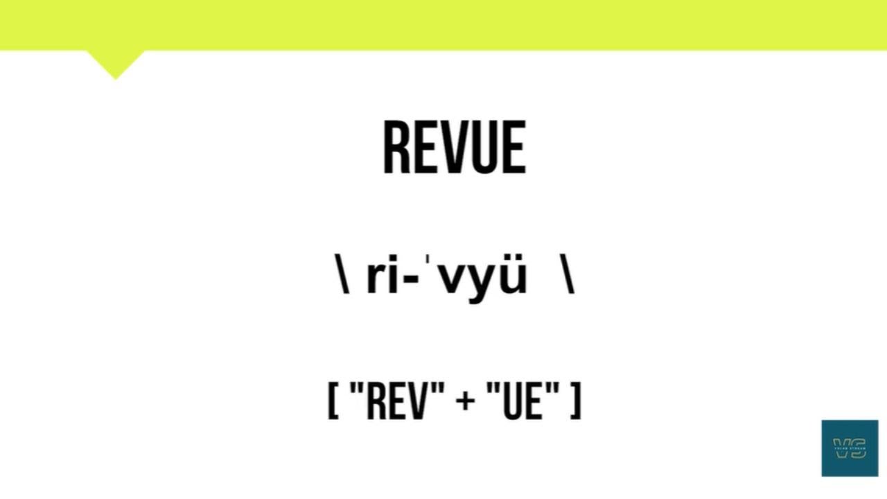 How To Pronounce Revue | Meaning | Pronunciation - YouTube