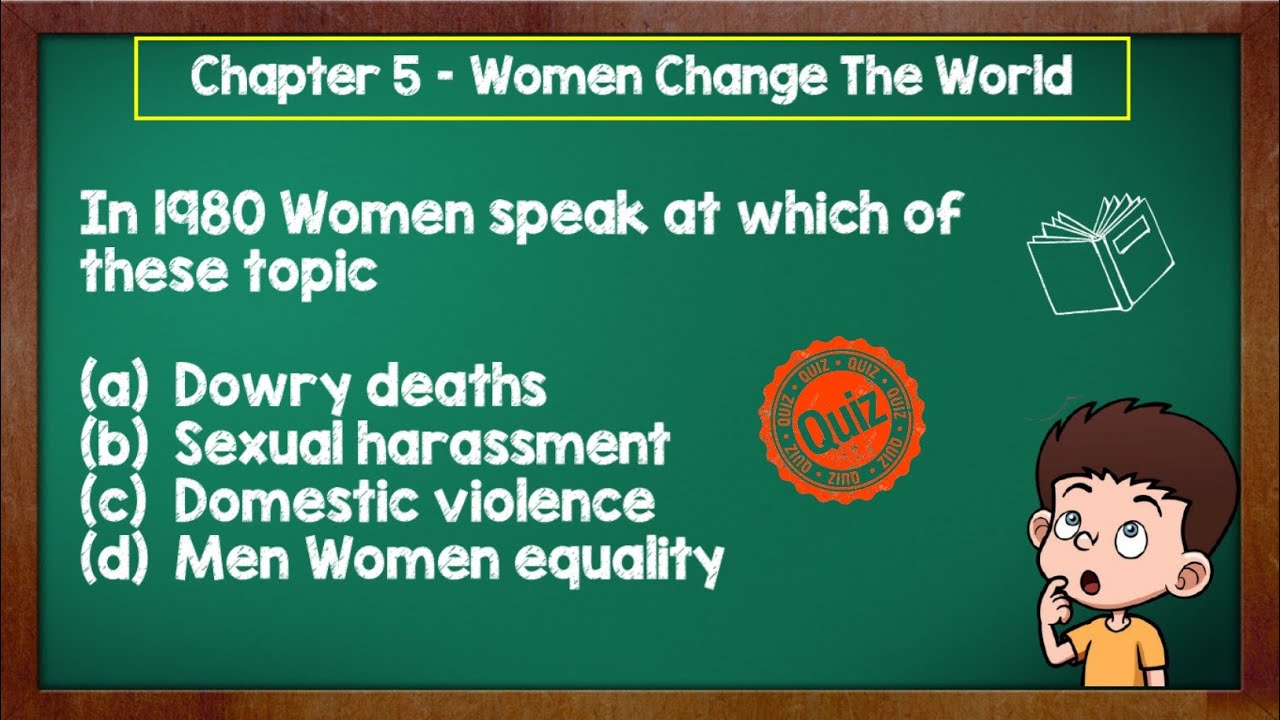 Class 7 Civics Chapter 5 Women Change The World || MCQ with answers ...