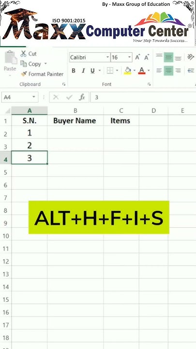 How To Put Serial Number In Excel Trick 🔥🔥excel Exceltips Howto