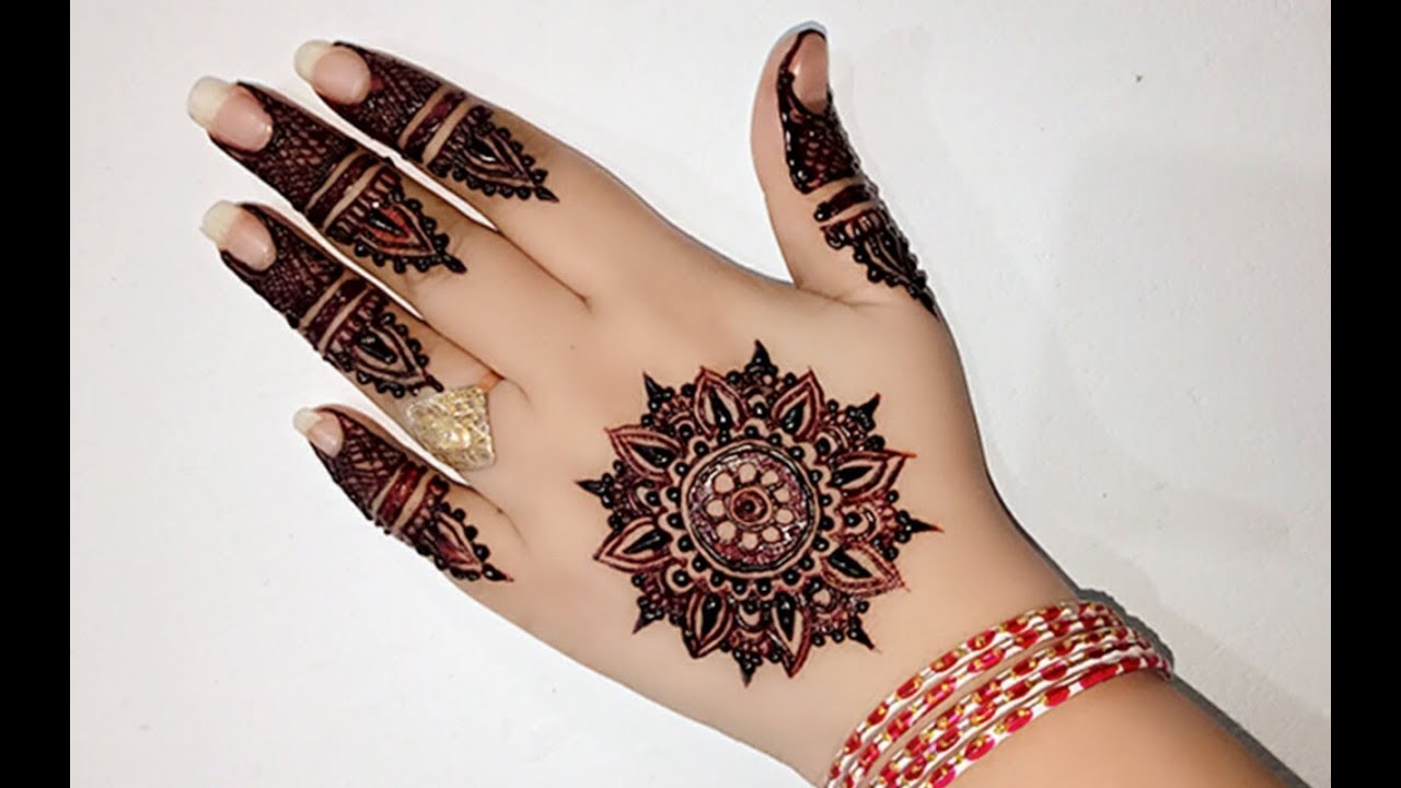 Beautiful latest simple and easy Arabic Party Mehndi/hina Tikki pattern ...