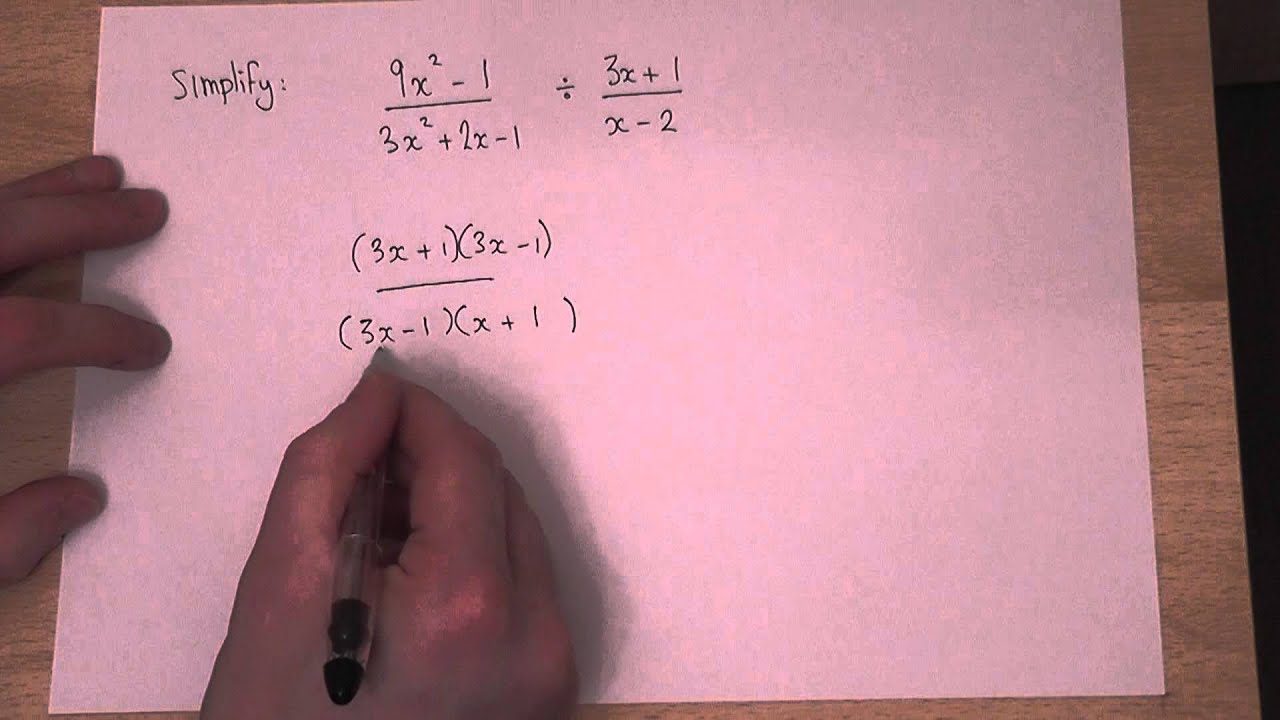 Howe to divide and simplify algebraic fractions easily - YouTube