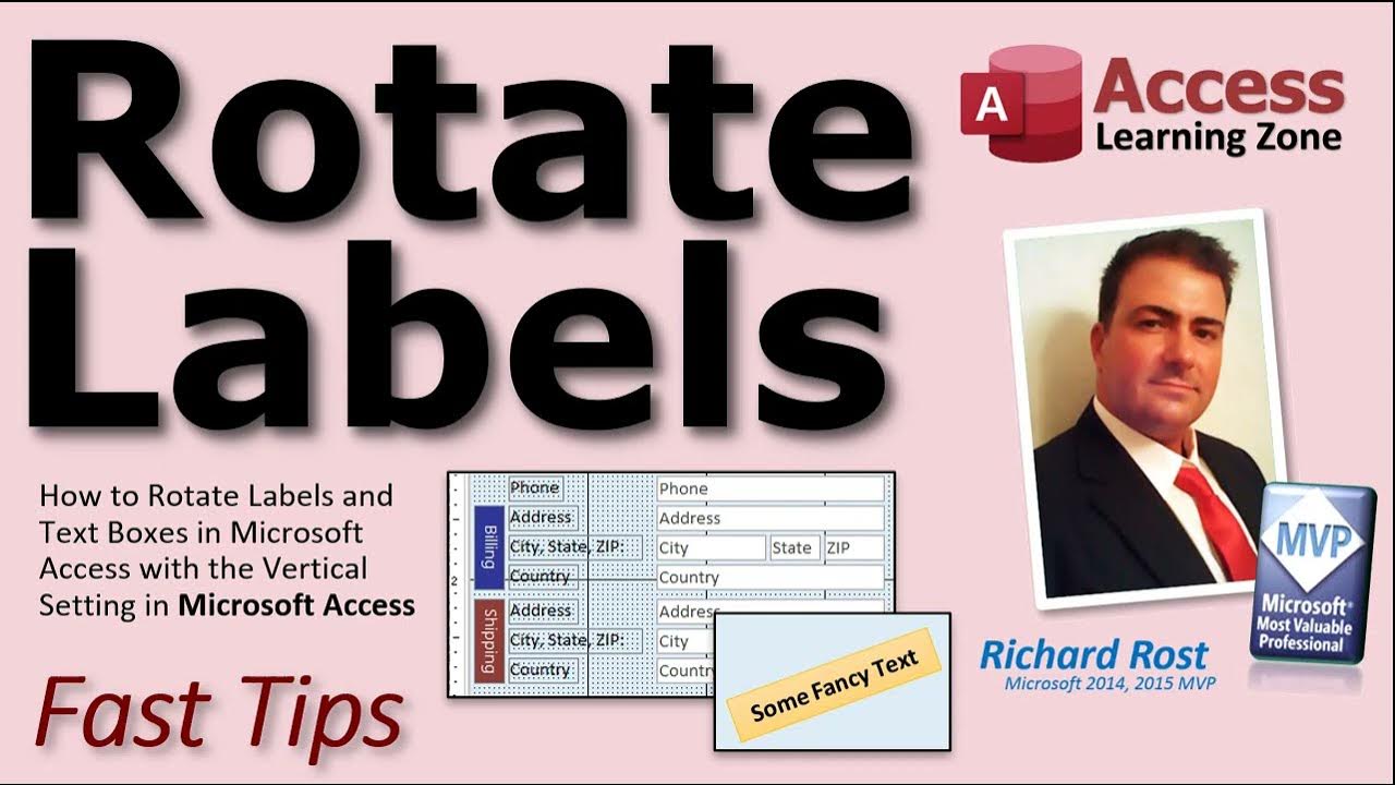 How to Rotate Labels and Text Boxes in Microsoft Access with the Vertical Setting - YouTube