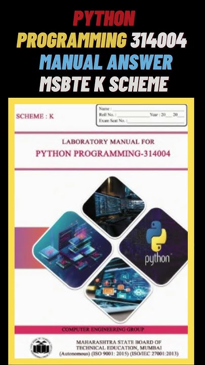 Python Programming | PWP | manual answer | k scheme msbte | 4th semester 314004 - YouTube