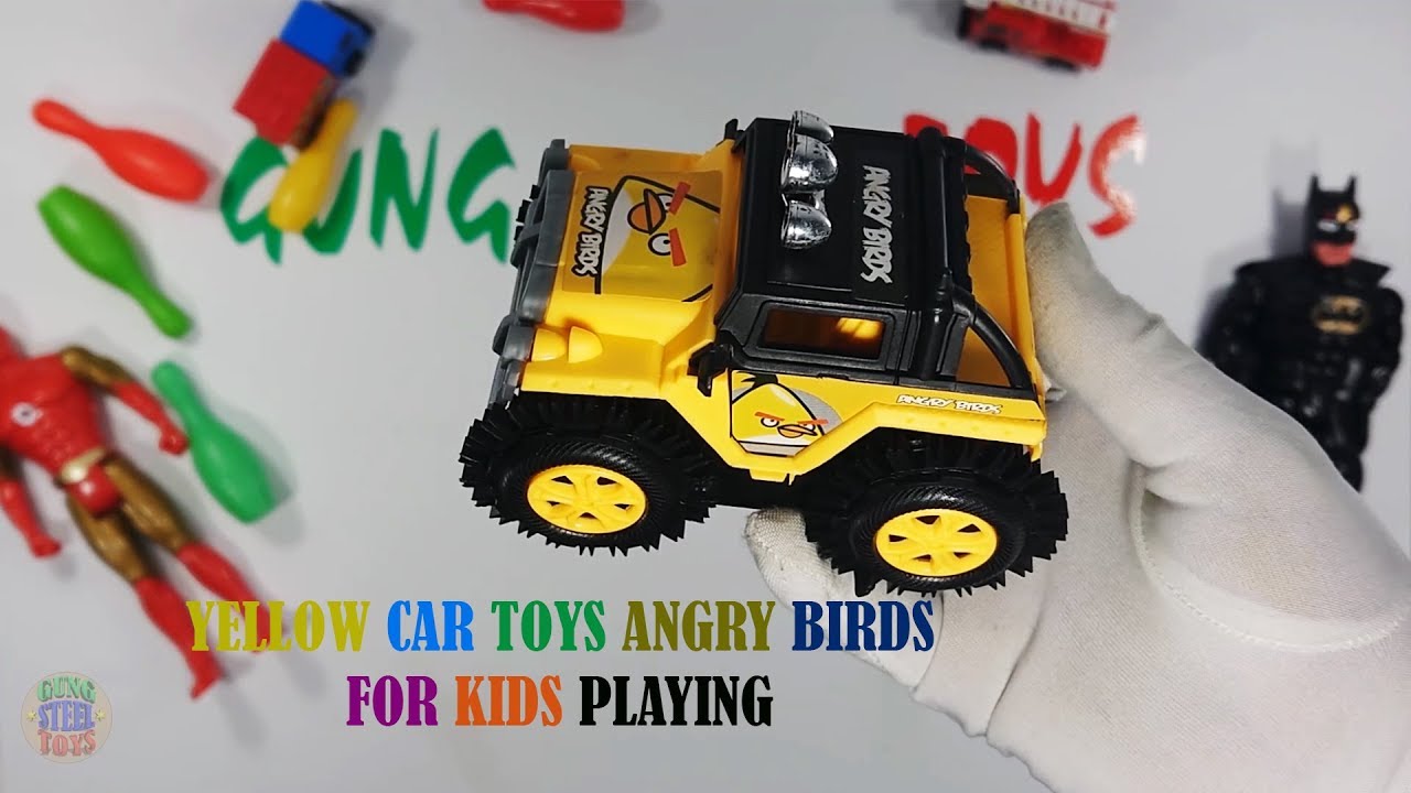 Yellow Color Car Toys Angry Birds For Kids Playing - Toys Cars For Kids ...