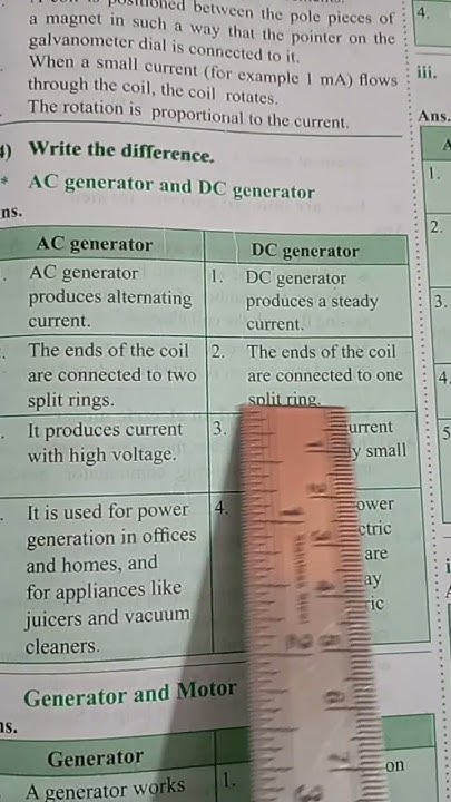Difference between AC generator & DC generator Class 10 Science - YouTube