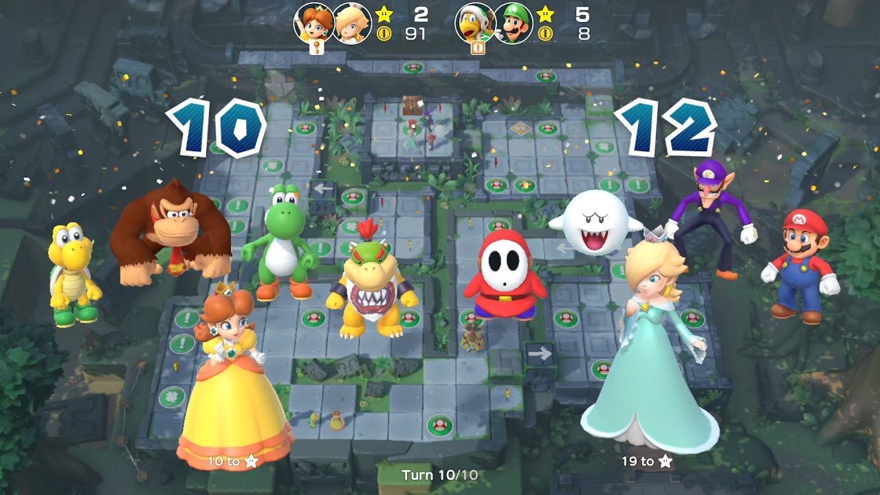 Super Mario Party Partner Party Domino Ruins Treasure Hunt Daisy ...