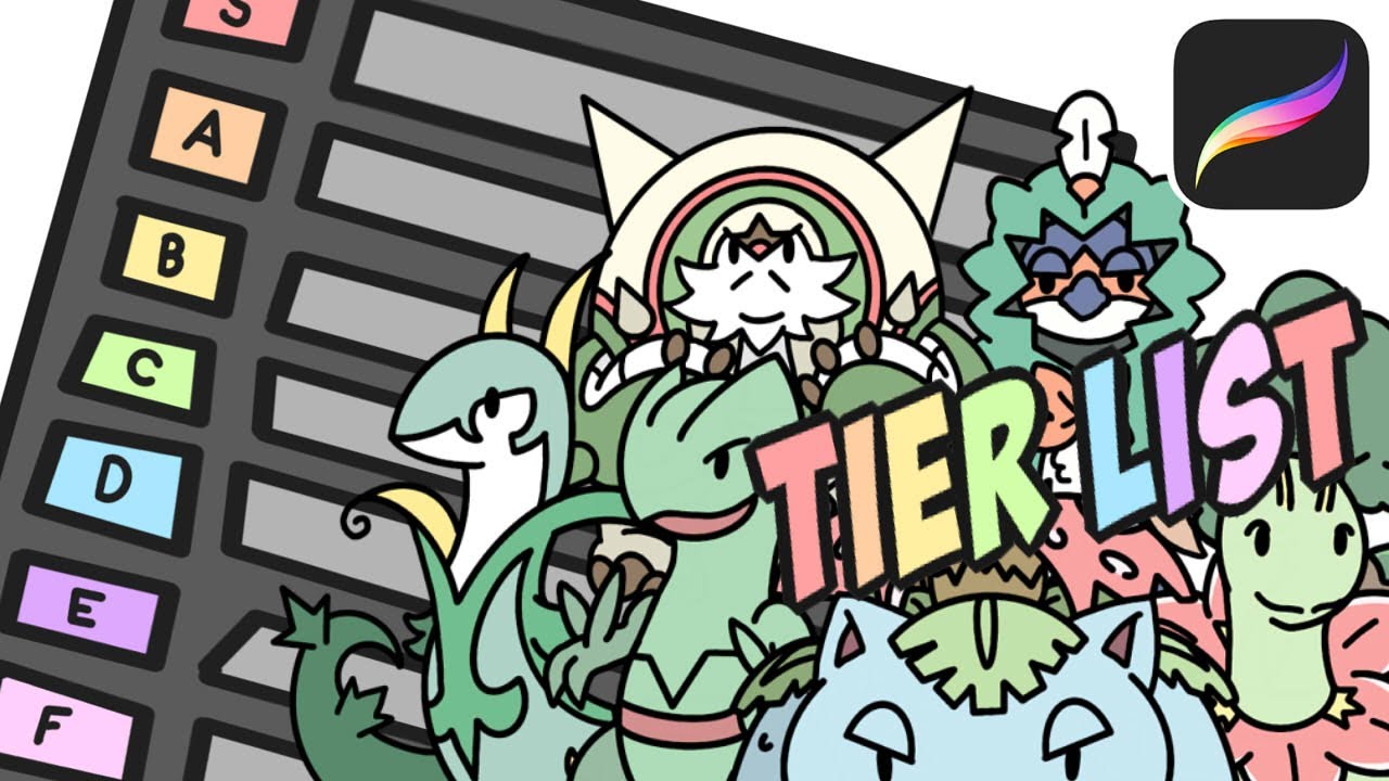 Pokemon Grass Starter 3rd Evolution Tier List | Procreate - YouTube
