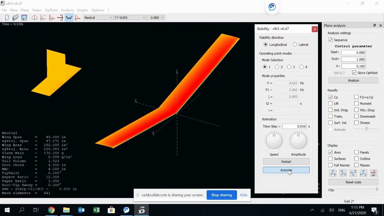 Part4 Dynamic longitudinal stability analysis in XFLR5 - YouTube