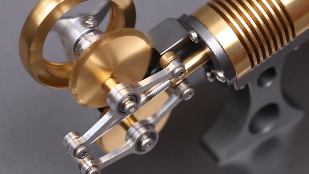 Rhombic Drive Model Stirling Engine | Close-up 180 fps - YouTube