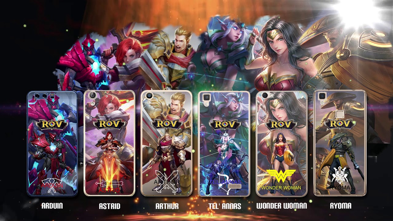 อัพเดทลายใหม่ เคสลาย RoV Case RYOMA, Wonder Woman, Tel' ANNas, ARTHUR ...