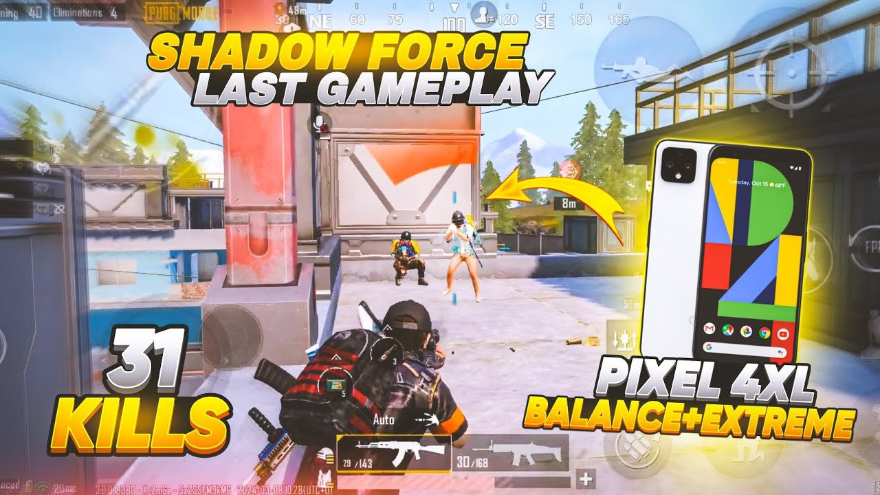 Shadow Force Mode Last Gameplay | Pixel 4xl HD+60FPS Pubg Gameplay ...