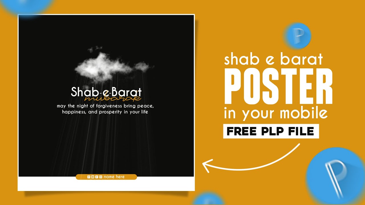 Shab e Barat Poster Design | Pixellab Tutorial | Shabe Barat Banner ...
