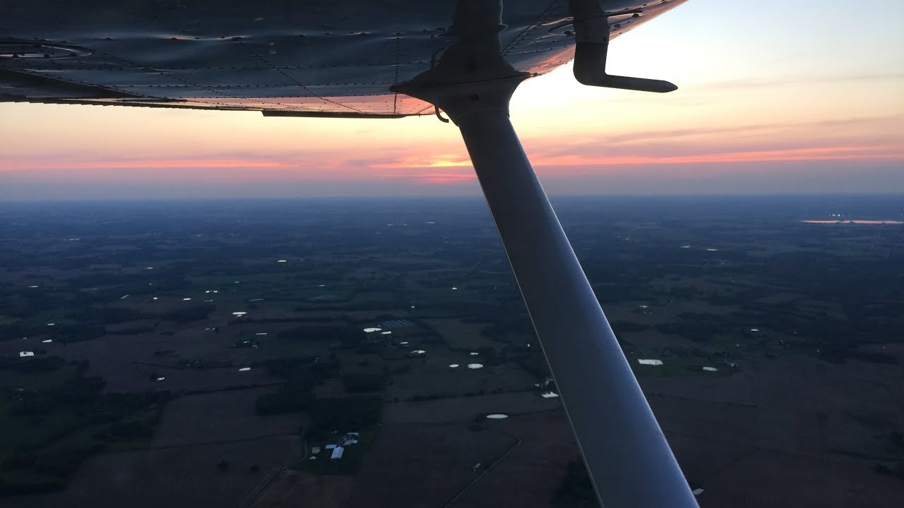 Sunset Flight Over the City-- Flying to TN - YouTube
