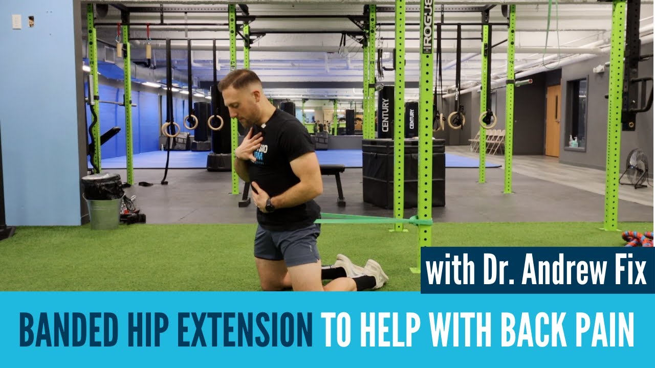 Banded Hip Extension for Back Pain | Physio Room Co - YouTube