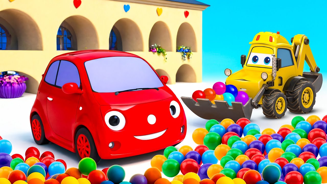 THE COLORS SONG - Learn Colours With Friends On Wheels And Little Cars ...