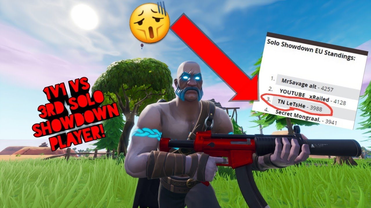 1v1ing 3rd solo showdown player (LeTsHe) - YouTube