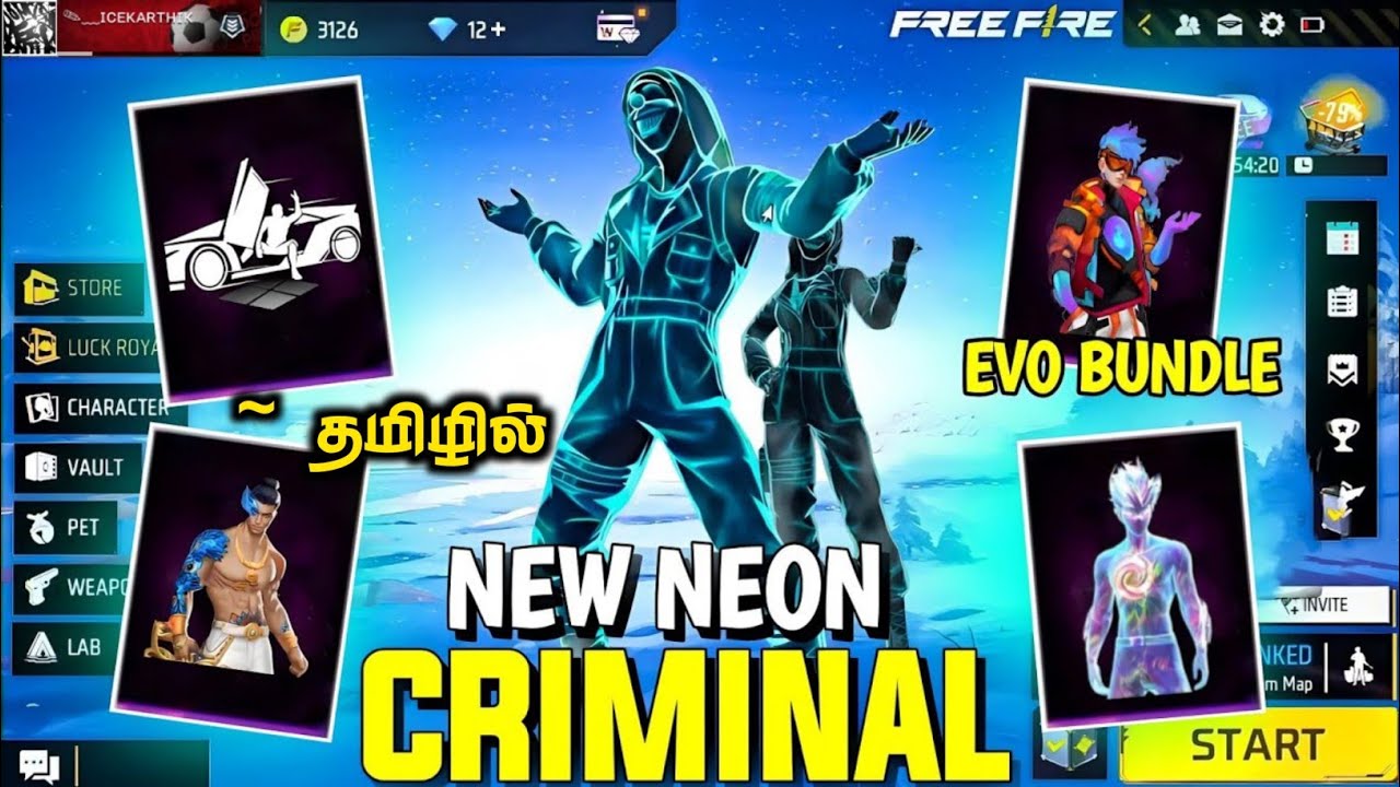 New Neon Top Criminal Costume Freefire | ff new criminal costume | ff ...