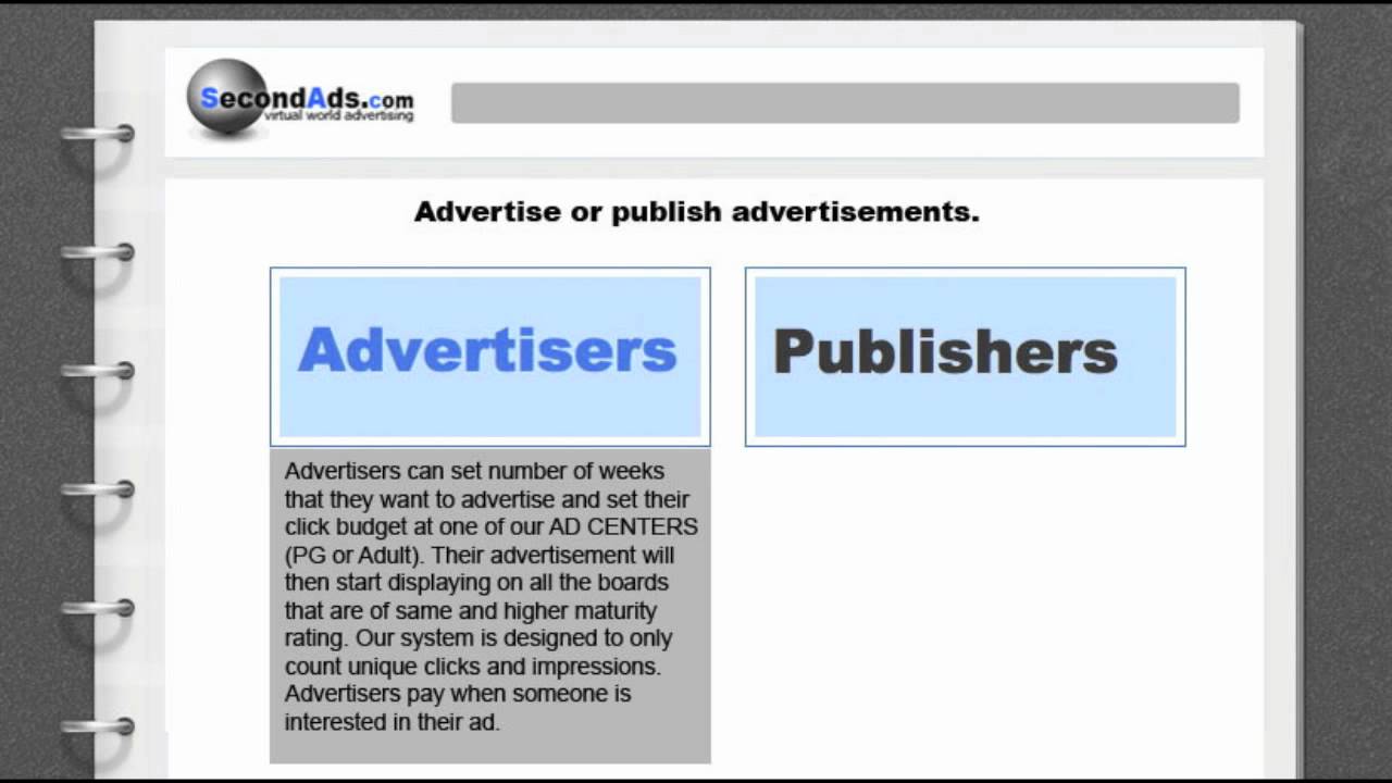Second Ads - Advertising in Second Life - YouTube