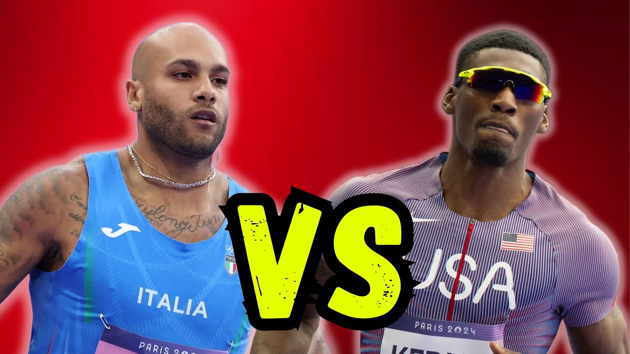 Fred Kerley vs Marcell Jacobs II The Battle of the Giants - YouTube