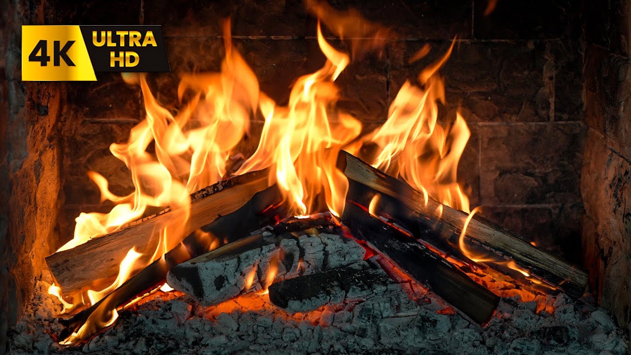 🔥 FIREPLACE 4K (LIVE 24/7). Relaxing Fireplace with Burning Logs and Crackling Fire Sounds - YouTube