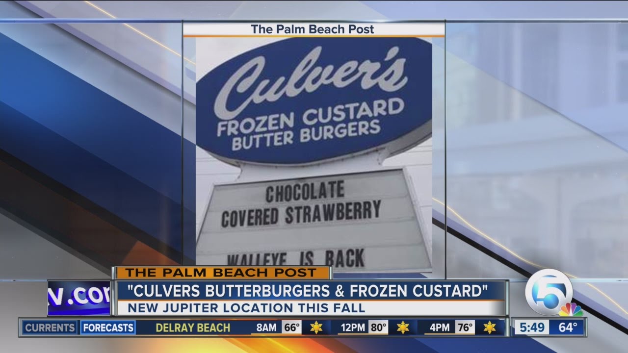 Culvers Butterburgers & frozen custard to open - YouTube