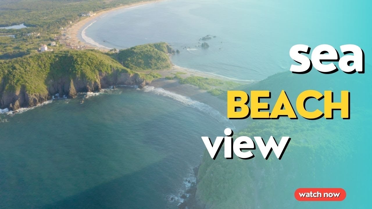 Unveiling the Beauty of a Sea Beach View Top view sea waves Drone ...