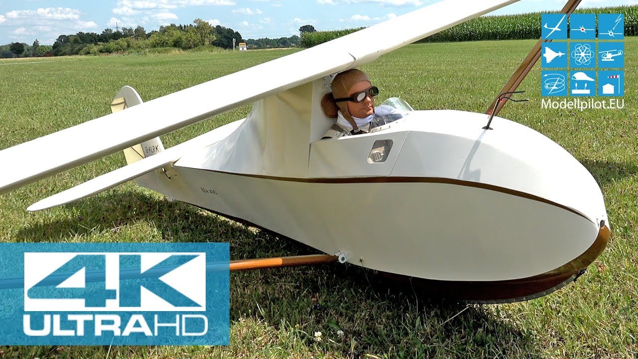 XXL RC HÜTTER H17 50% M 1:2 SCALE GLIDER ANDREAS BRÜCK AIRSHOW FLIGHT ...
