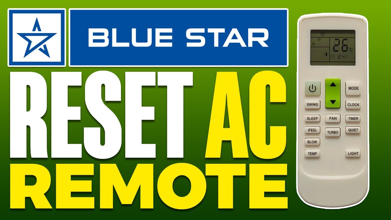 How To Reset Blue Star AC Remote - YouTube