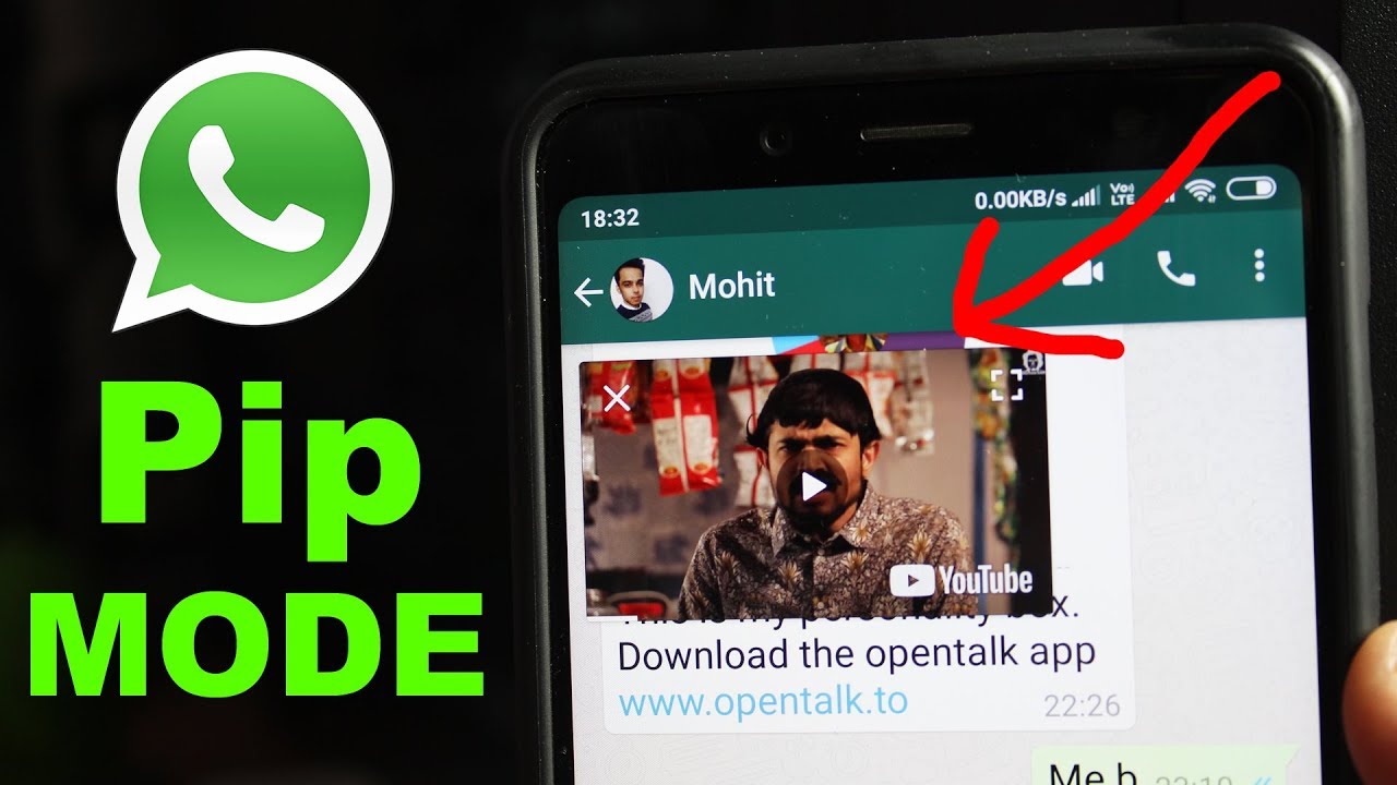 WhatsApp Pip Mode | WhatsApp Latest Feature 2018 - YouTube