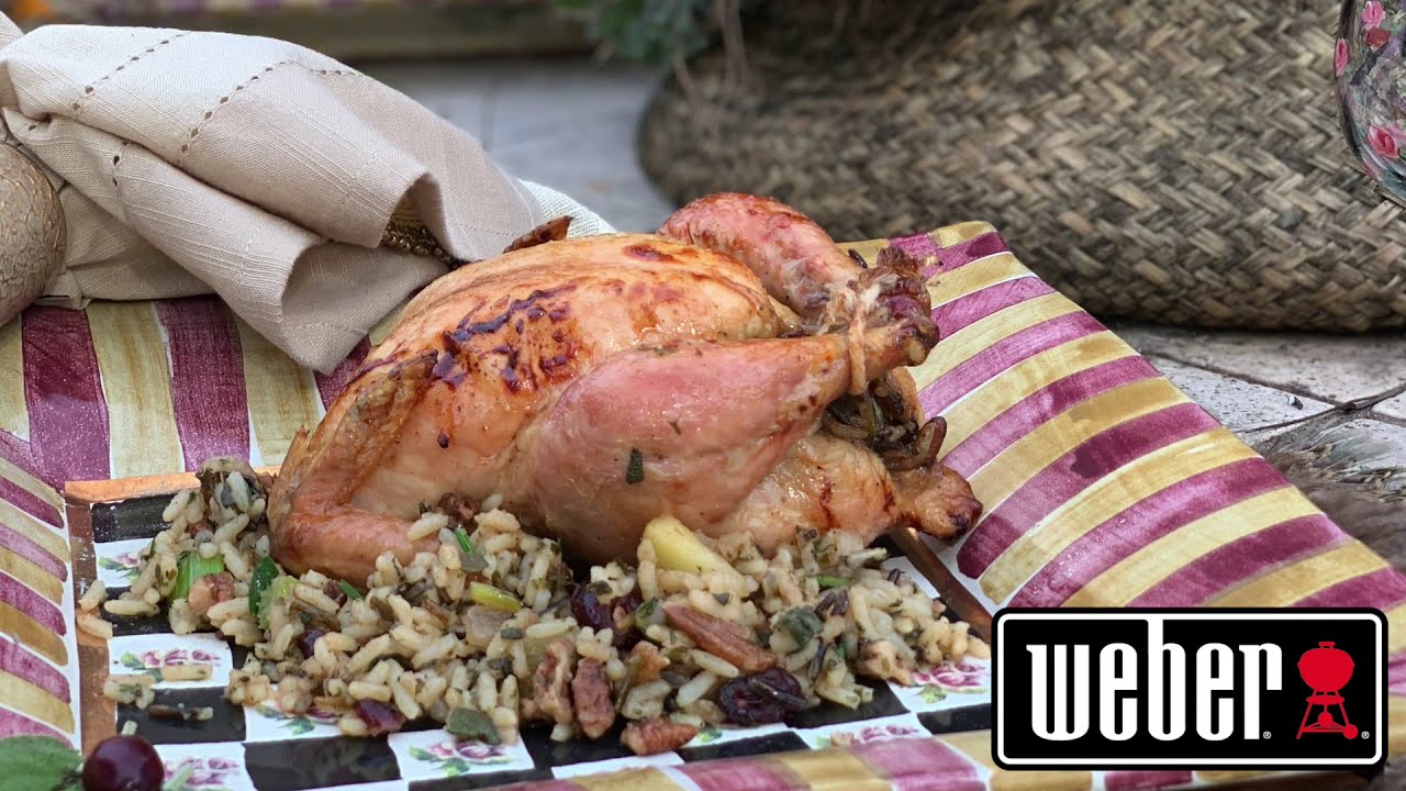 Weber - Cornish Game Hen on Genesis II S-435 - YouTube