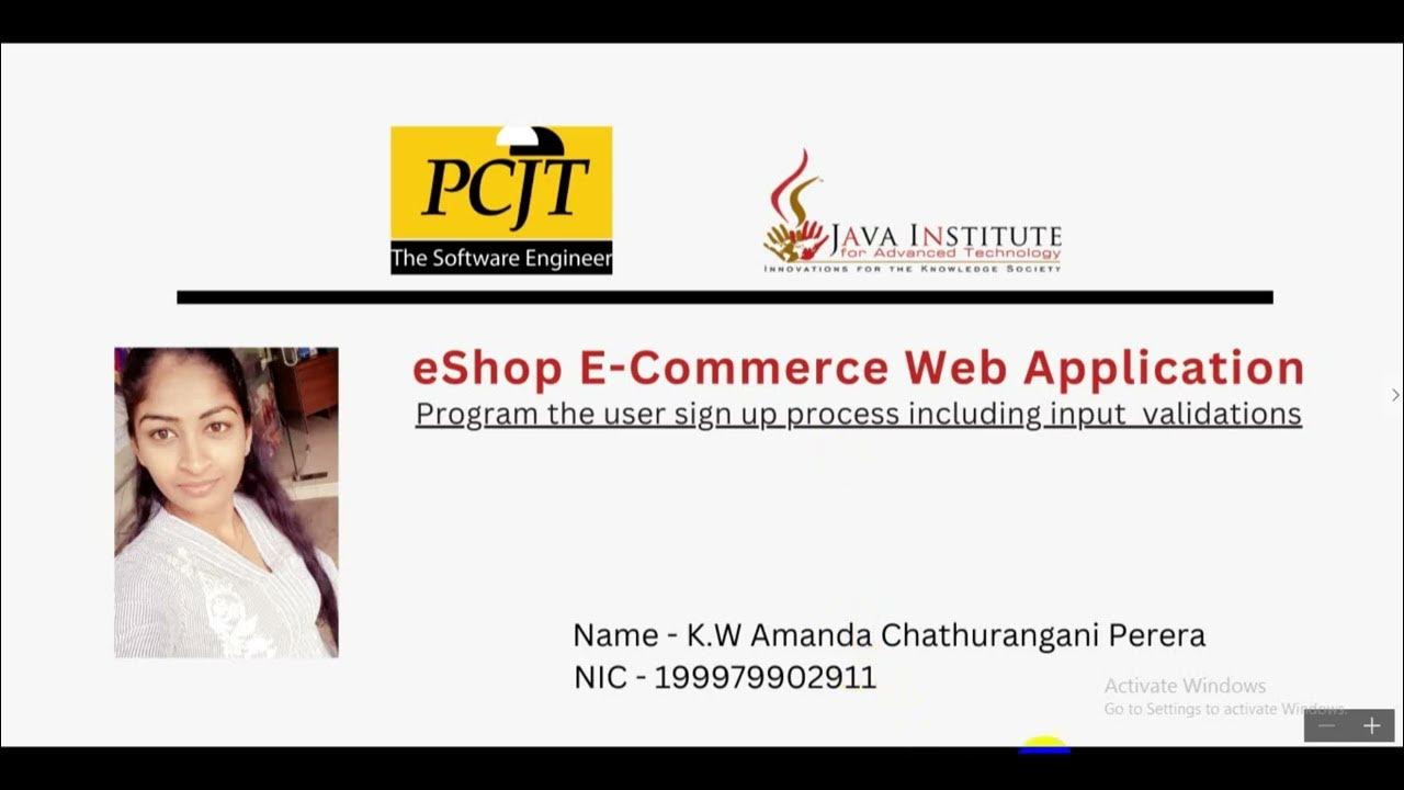 Program the user sign up process including input validations(eshop 02) - YouTube