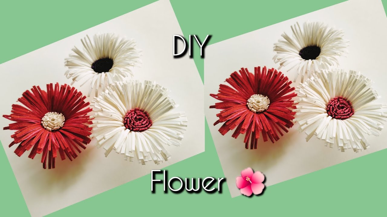 How To Make A Simple Paper Flower 🌼 | DIY | Step By Step #flowers # ...