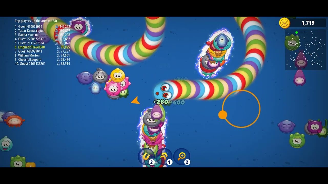 Part- 12 Worms Zone .Io Hungry Snake game play video - YouTube