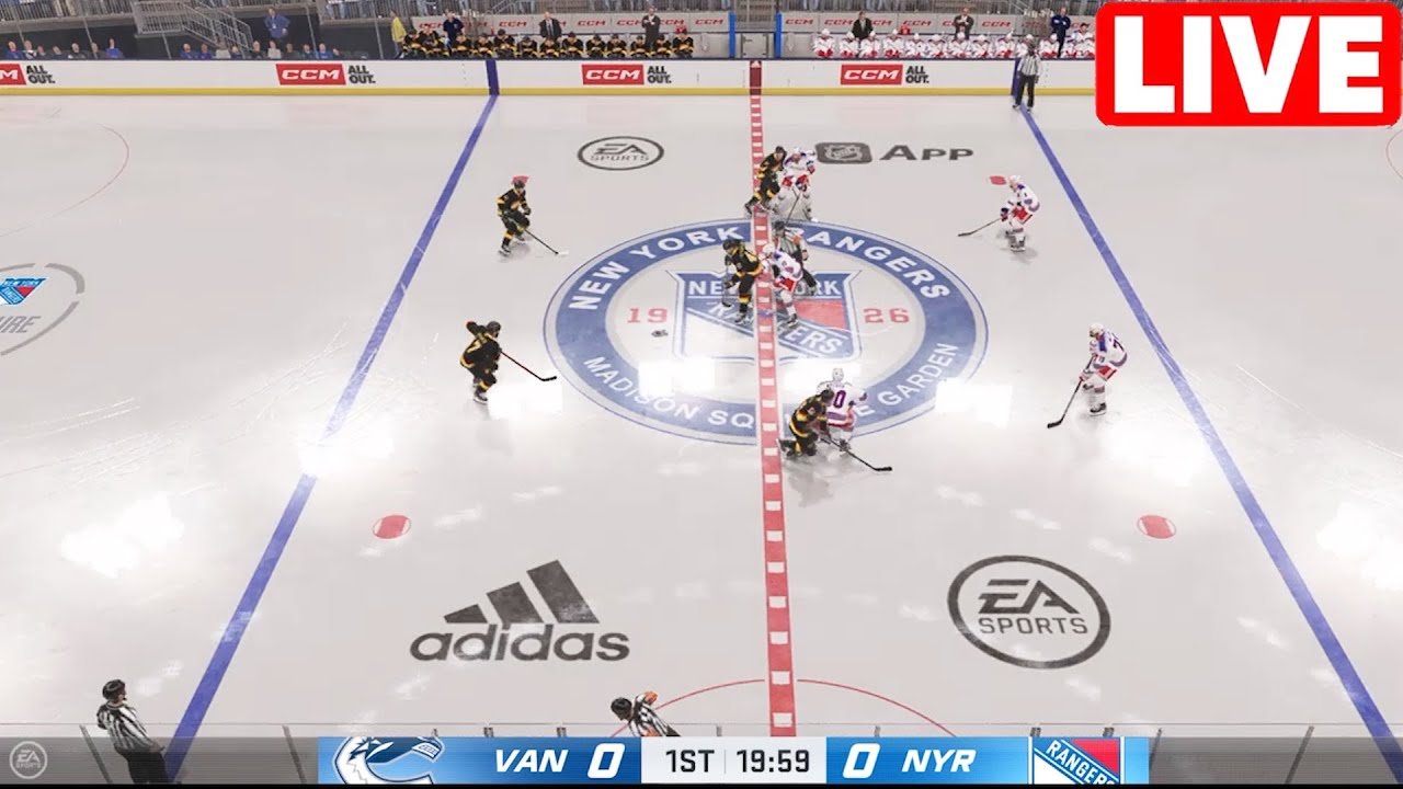 NHL LIVE - New York Rangers vs Vancouver Canucks - 8th Jan 2024 | NHL ...