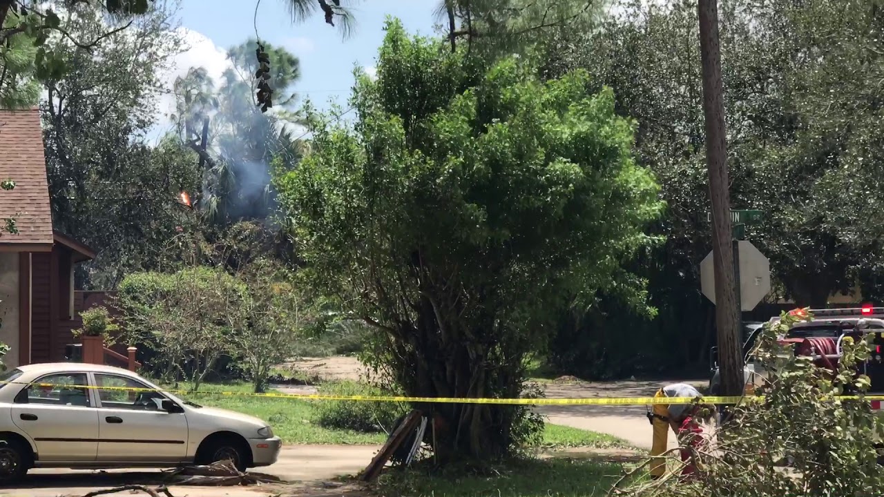 HURRICANE IRMA DOWNED POWER LINES BLOWING UP - YouTube