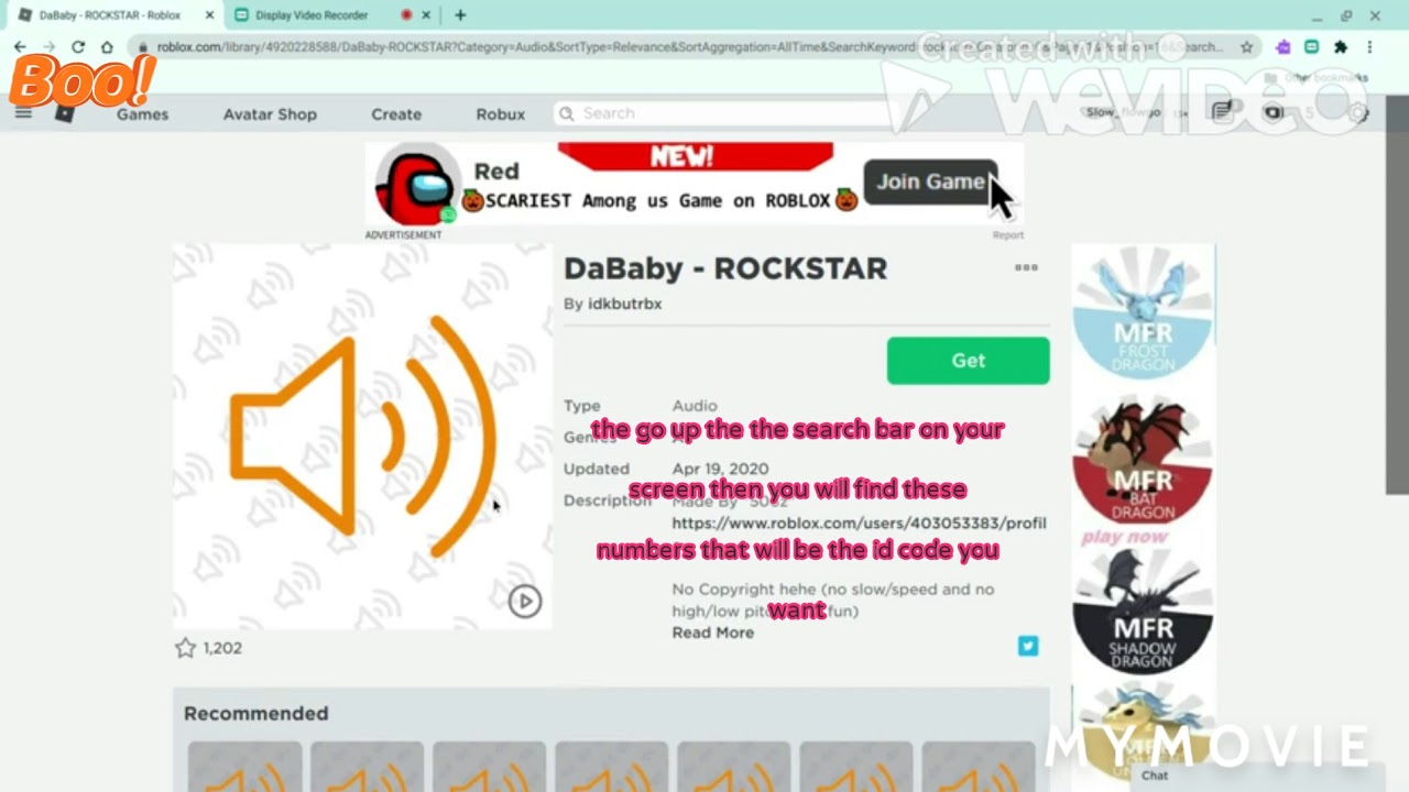 How to get any id code for music roblox - YouTube
