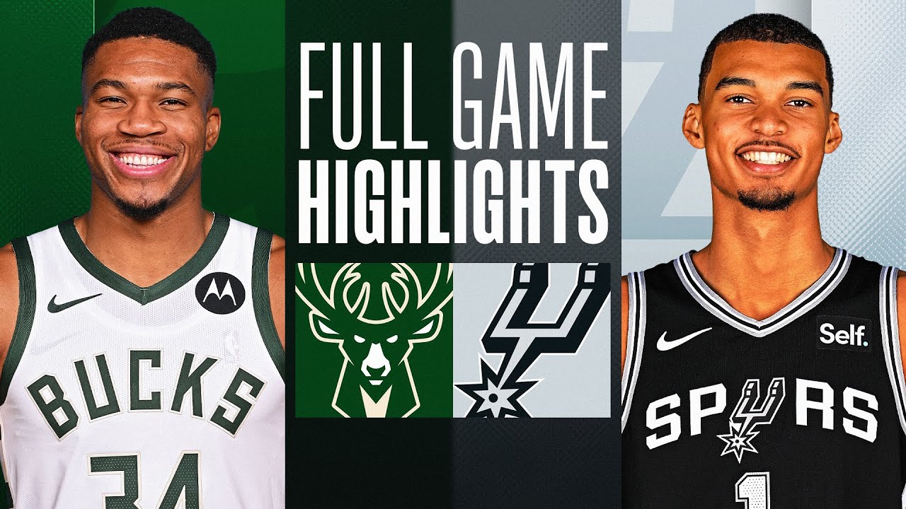 BUCKS at SPURS | FULL GAME HIGHLIGHTS | January 4, 2024 - YouTube