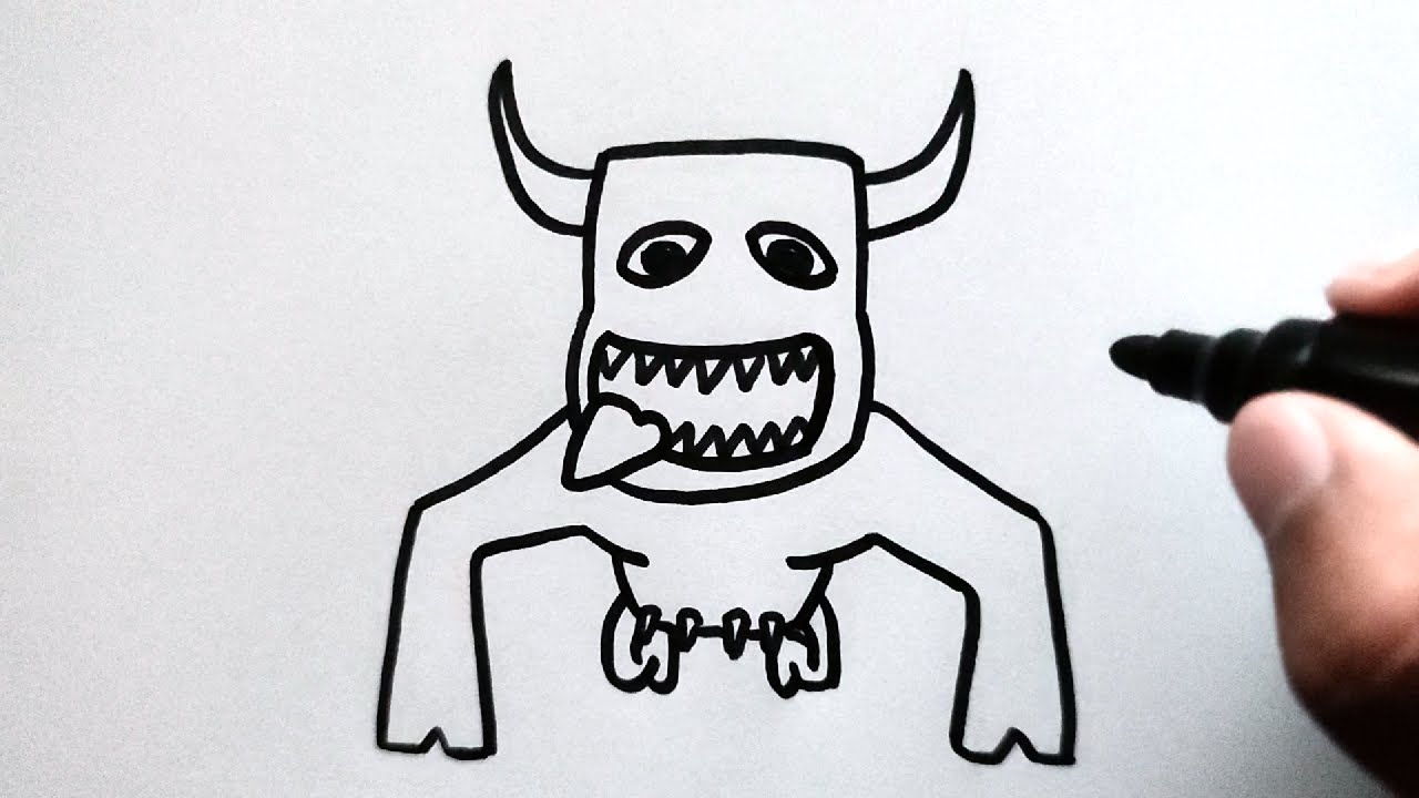 How to draw Garten of Banban Snappy Cow - YouTube