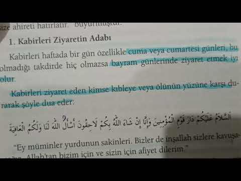 kabir ziyaret duası Arapça kırık mana dualar 7. Ders Kabir ziyaret Duası