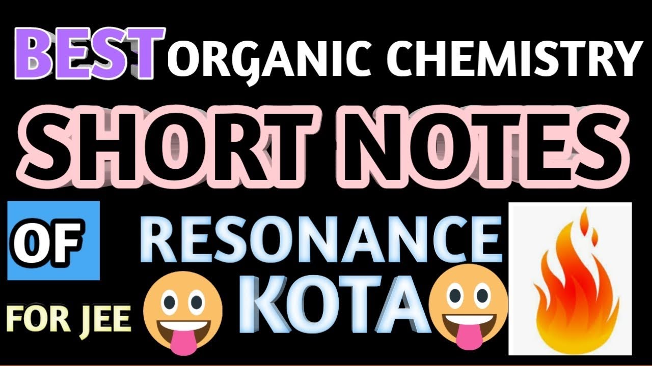 Kota Shortnotes Of Organic Chemistry for revision | Resonance Kota ...