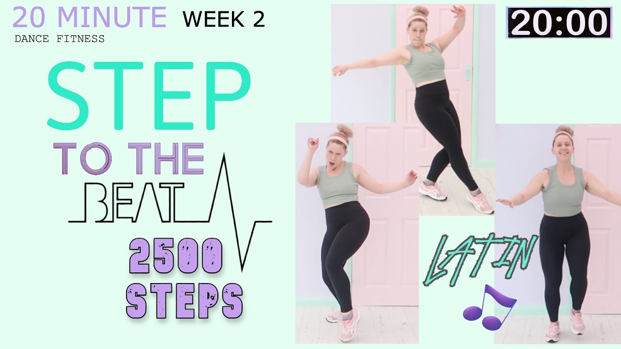 2500 STEPS IN 20 MINUTES | WALKING WORKOUT | LATIN MUSIC | LOW IMPACT ...