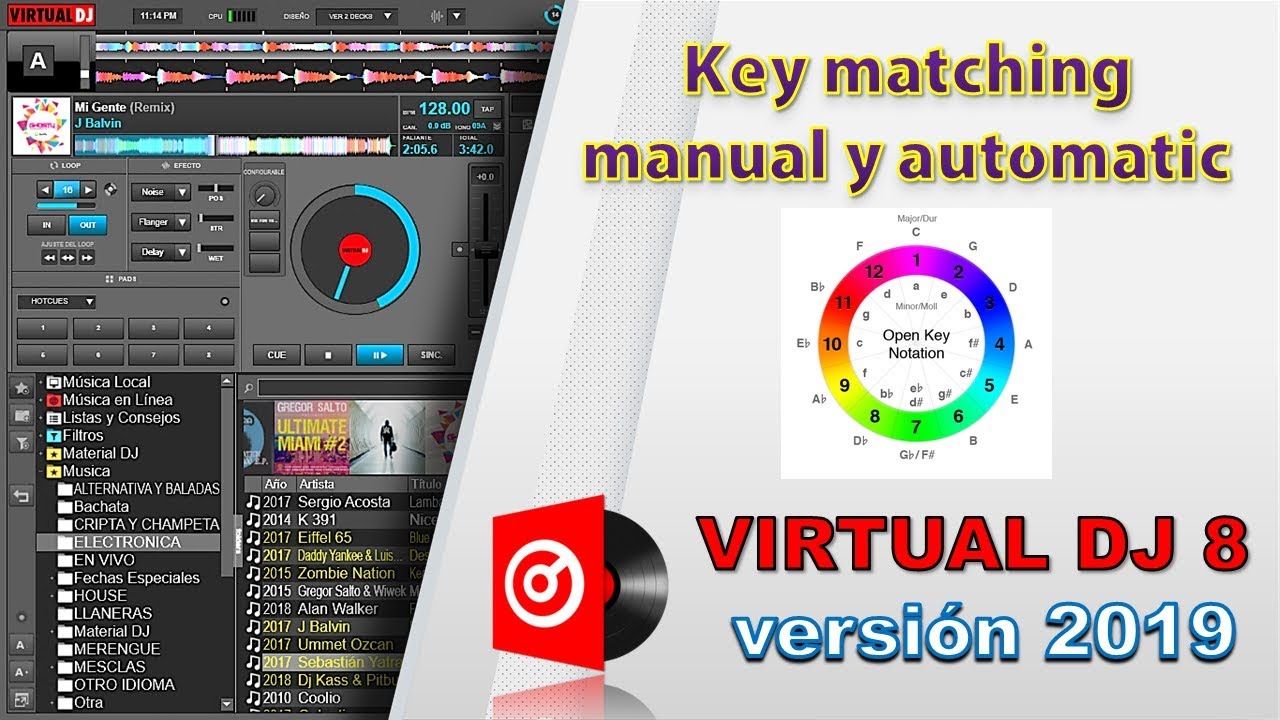 Key matching manual y automatico de virtual dj 8 3 version 2019 - YouTube