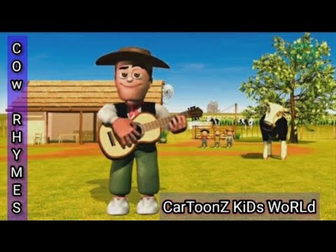 Cow Farm Rhymes | Farm Rhymes Singing with Kids and Cow | Nursery Cow ...