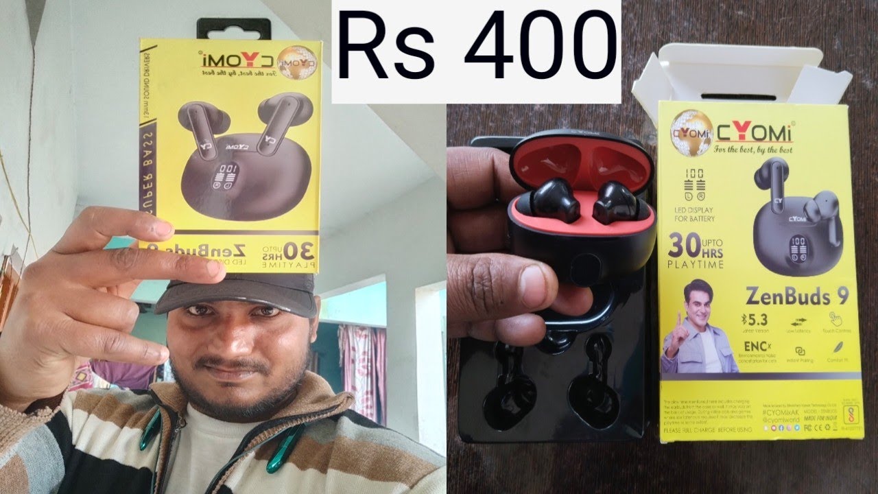 Cyomi zenbuds 9 unboxing ||only 400 || - YouTube