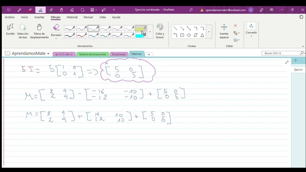 Matrices con operaciones combinadas - YouTube