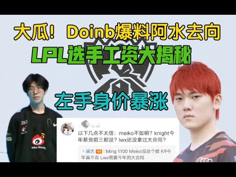 Doinb首爆大瓜！GALA拒绝RNG大合同，左手身价暴涨，大黄获奖 #lmsd - YouTube