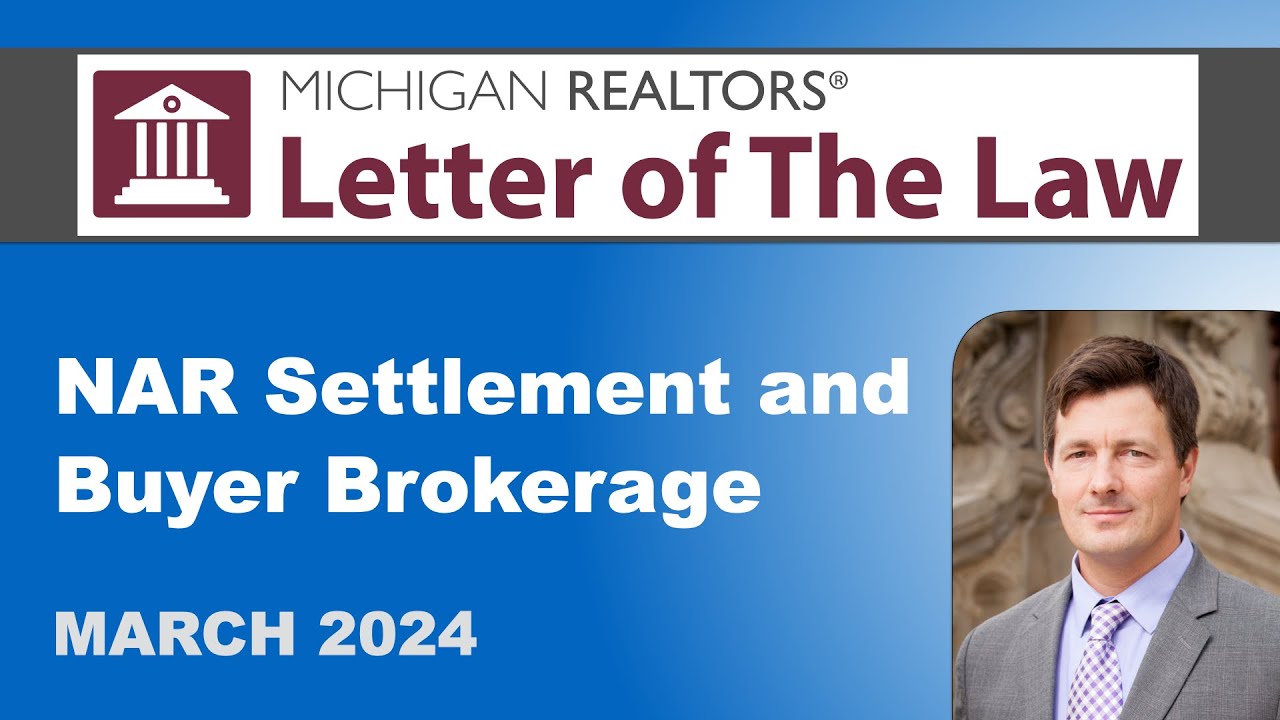 Letter of The Law | NAR Settlement and Buyer Brokerage - YouTube