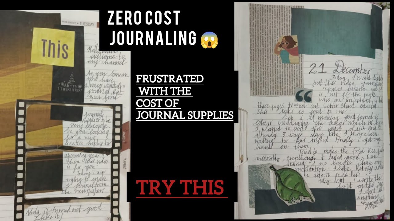 cost effective/zero cost journaling using newspaper - YouTube