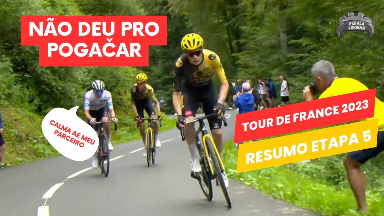 Pogačar SOBRA na subida pro Vingegaard | Etapa 5 do Tour de France 2023 ...